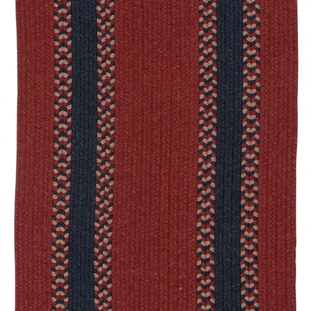 Colonial Mills Rug Corsair Banded Runner Red Runner (Oval), 30"x180 ...