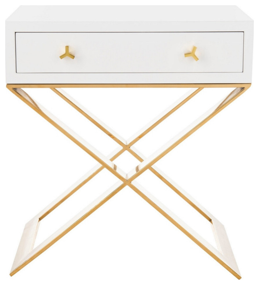 Lakota Lacquer Side Table, White - Contemporary - Side Tables And End Tables - by Rustic Home ...