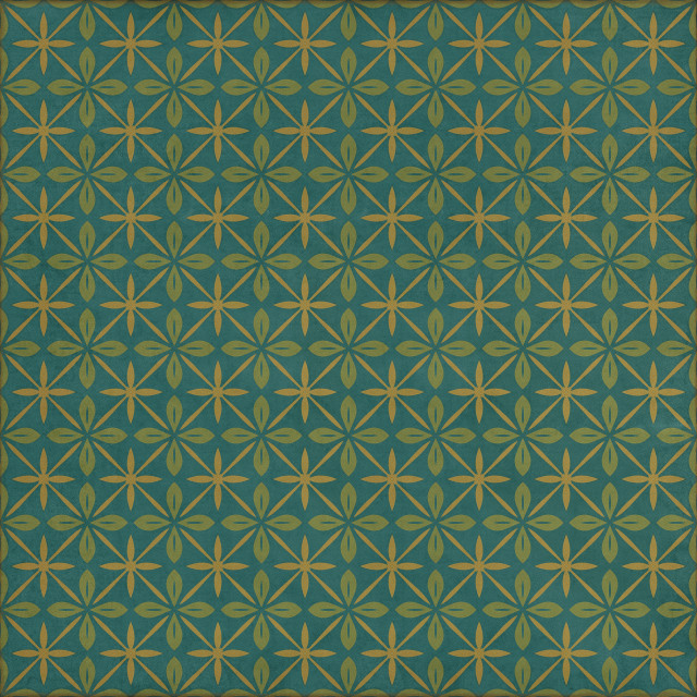 Pattern 81 the Garden Room 72x72 Vintage Vinyl Floorcloth ...