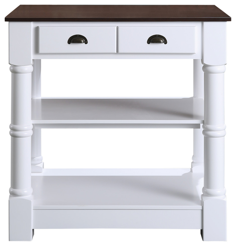 Monterey White Kitchen Island, 36" - Traditional - Kitchen Islands And ...