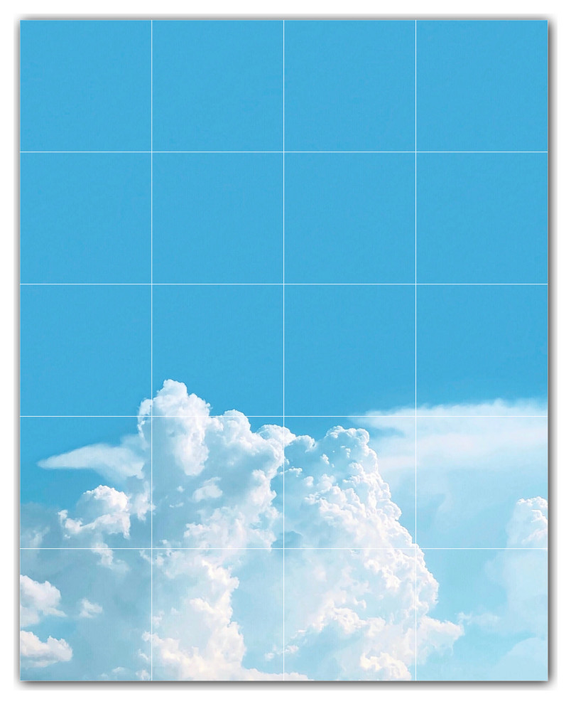 Clouds Ceramic Tile Wall Mural HZ500392, 32" Wide x 40" High ...