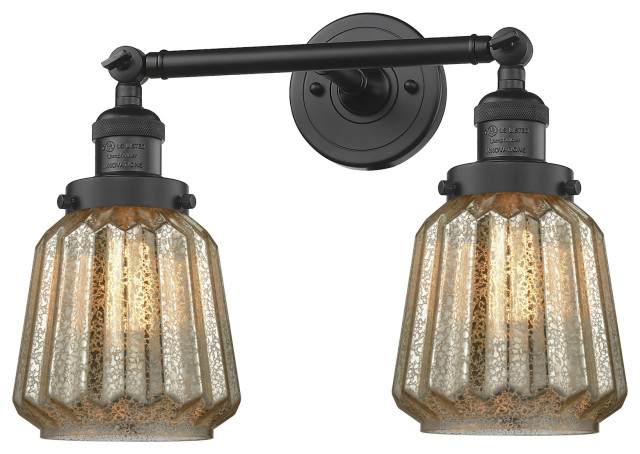 2 Light Bathroom Fixture, 16.00" - Industrial - Bathroom Vanity ...