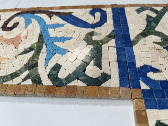 Marble Mosaic Border Listello Insert Sky Pink 5.9x13.8 Tile Polished, 1 ...