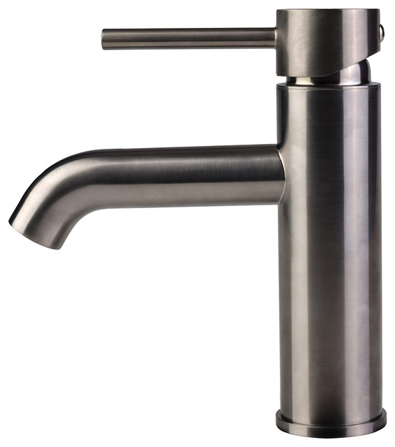 European Single Post Faucet, Brushed Nickel - Transitional - Bathroom ...