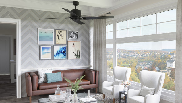 Luxury Urban Loft Ceiling Fan, Charcoal, UHP9060, Amelia Collection ...