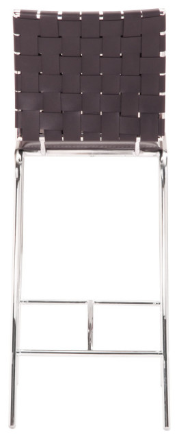 Criss Cross Counter Stool (Set of 2) Espresso - Modern - Bar Stools And ...