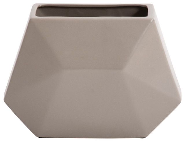 Geo Matte Stone Ceramic Vase, Small - Transitional - Vases - by Howard ...