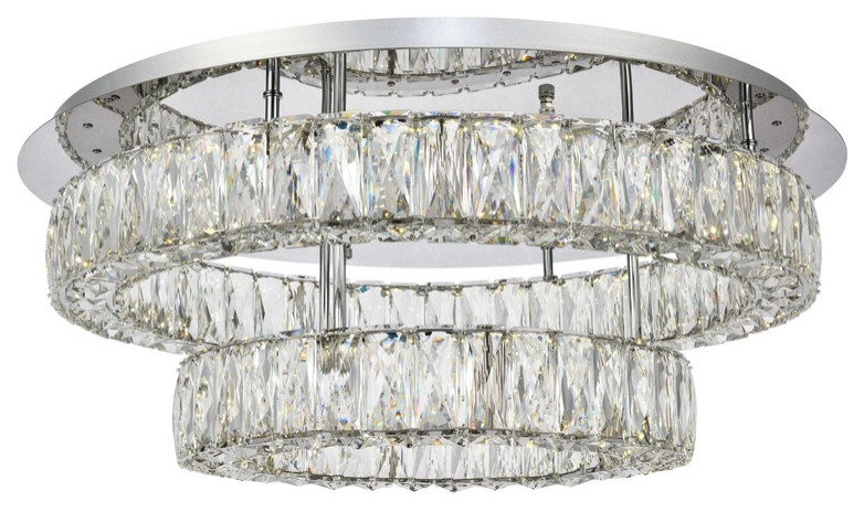 Marilyn LED-light Chrome Flush Mount Clear - Contemporary - Flush-mount ...