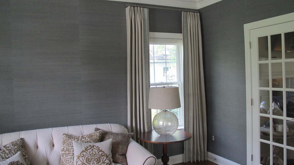 Neutral Drapery Panels with Greek Key leading edge detail ...