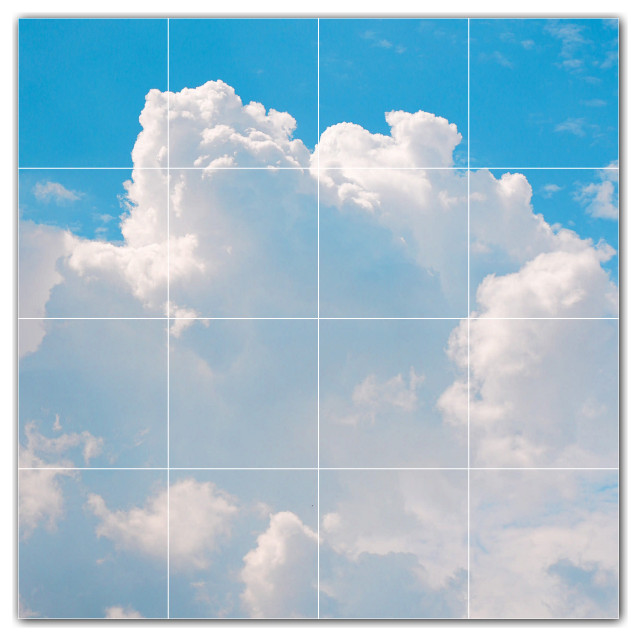 Clouds Ceramic Tile Wall Mural HZ500378, 24" Wide x 24" High ...