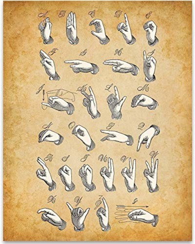 American Sign Language Art Print, 11x14 Unframed - Contemporary ...
