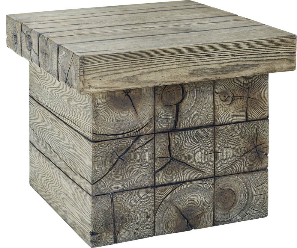 Coastal Side Table - Rustic - Outdoor Side Tables - by HedgeApple | Houzz