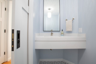 Quartz Floating Vanity - Transitional - Bathroom - New York - by ...