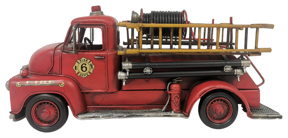 Fire truck Metal Model - Industrial - Decorative Objects And Figurines ...