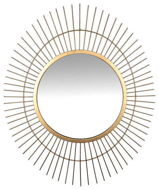 Stratton Home Decor Modern Contemporary Nora Wall Mirror, 23.25x1.00x27 ...