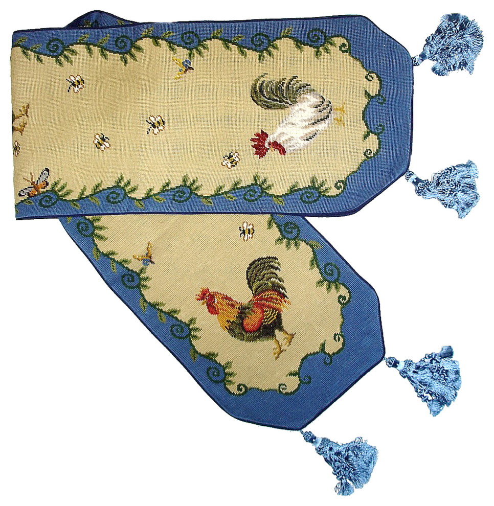 Rooster Table Runner, 90"x14" - Farmhouse - Table Runners - by Hkh Intl ...