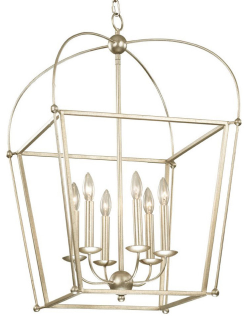 Kalco 509353 Sutter 6 Light 34"W Taper Candle Pendant - Transitional ...