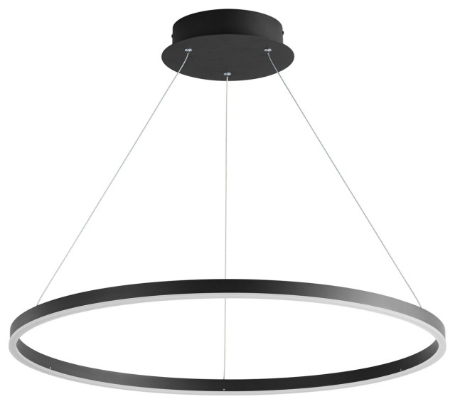 Oxygen Circulo 1-Light LED Pendant Black - Modern - Pendant Lighting ...