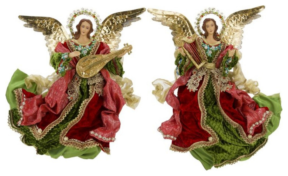 Mark Roberts 2020 Collection Flying Angel Green, Assortment of 2 ...