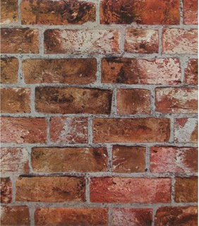 Brick Faux Texture Wallpaper - Wallpaper - by The Fabric Co