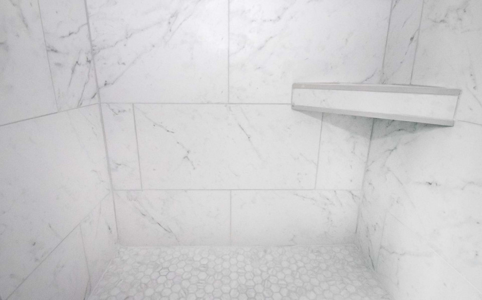 Small Master Bathroom Renovation - Transitional - Bathroom - Portland ...
