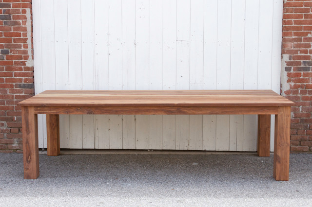 Large Reclaimed Teak Parson Dining Table - Transitional - Dining Tables ...