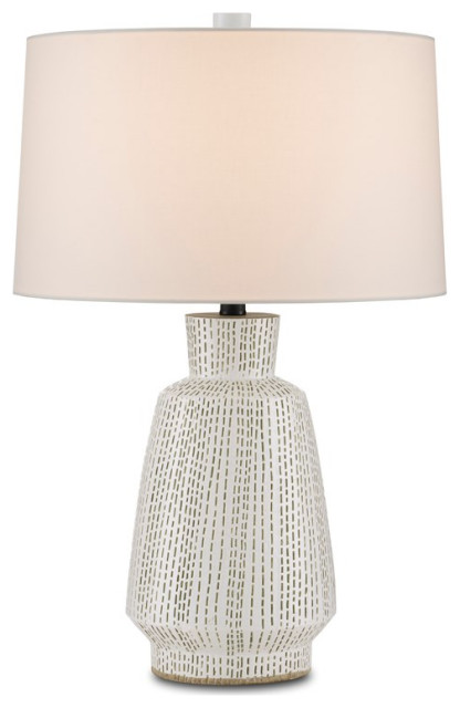 Currey and Company 6000-0848 Dash White Table Lamp - Transitional - Table Lamps - by The ...