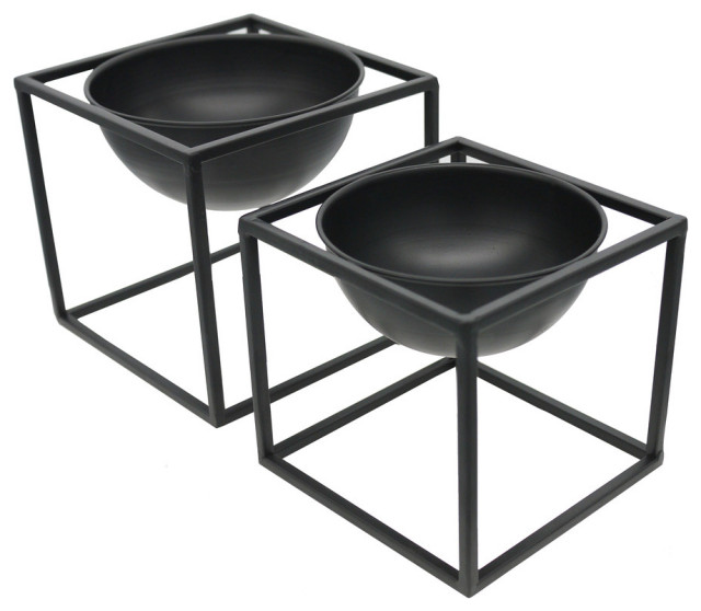 Modern Geometric Planter Stand, Set of 2 - Transitional - Indoor Pots ...