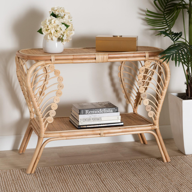 Hilary Rattan 2-Tier Console Table - Tropical - Console Tables - by ...