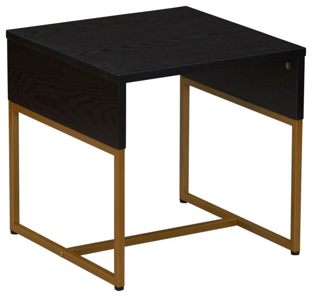 Wrap Square Side End Table Coastal Oak Rustic Wood Grain and White ...