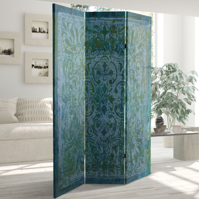 Contemporary 3 Panels Room Divider, Stretched Canvas & Unique Art ...