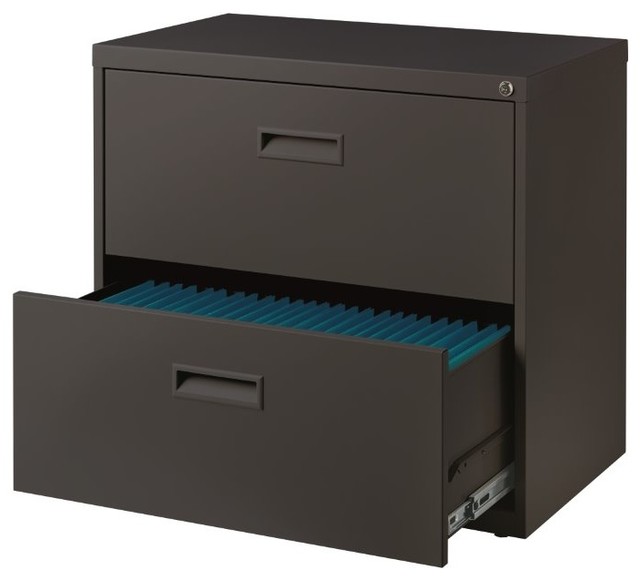 Hirsh 30-inch Width Metal 2 Drawer Home Office Lateral File Cabinet ...