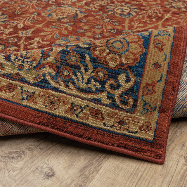 Oriental Weavers ANKARA 501R5 Traditional Red/ Blue Runner Area Rug, 2 ...