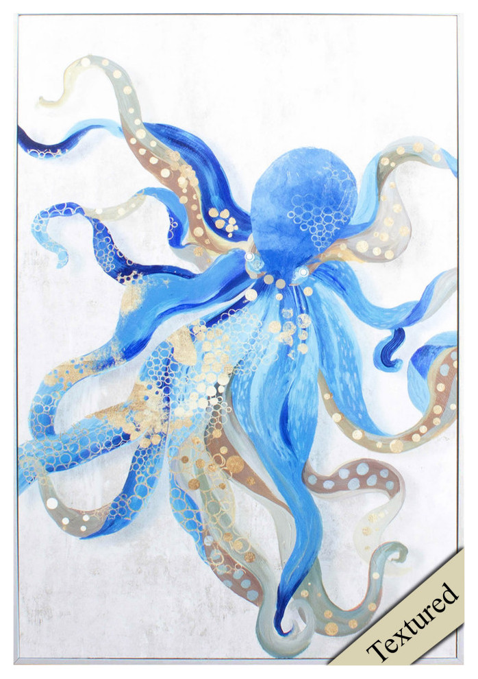 Blue Octopus Wall Art - Beach Style - Prints And Posters - by PROPAC ...