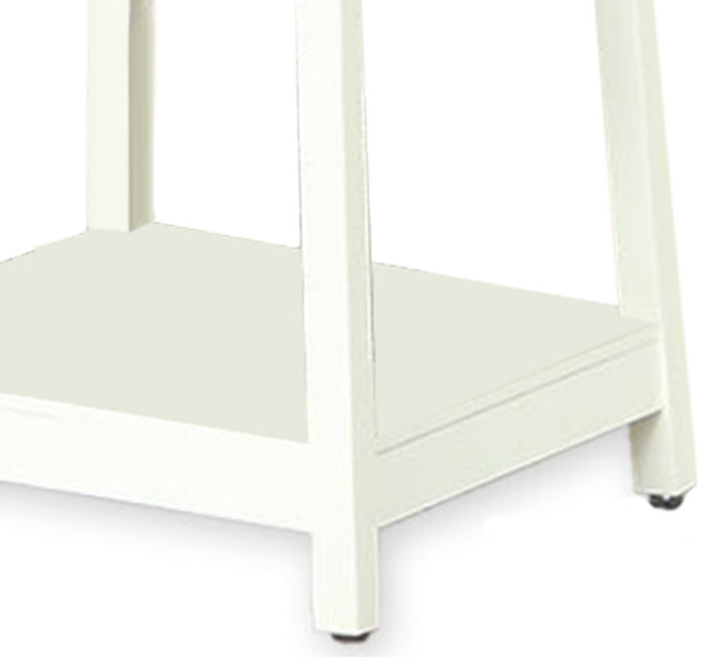 Wooden Frame Swivel Hall Stand with Mirror and Multiple Hooks, White ...