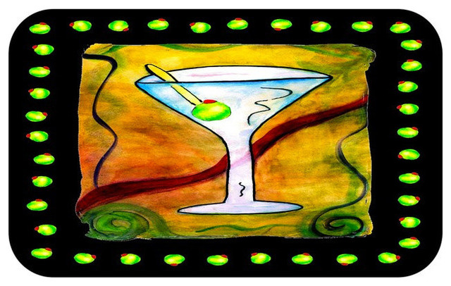 Funky Martini Bath Mat, 20"x15" - Contemporary - Kitchen Mats - by ...