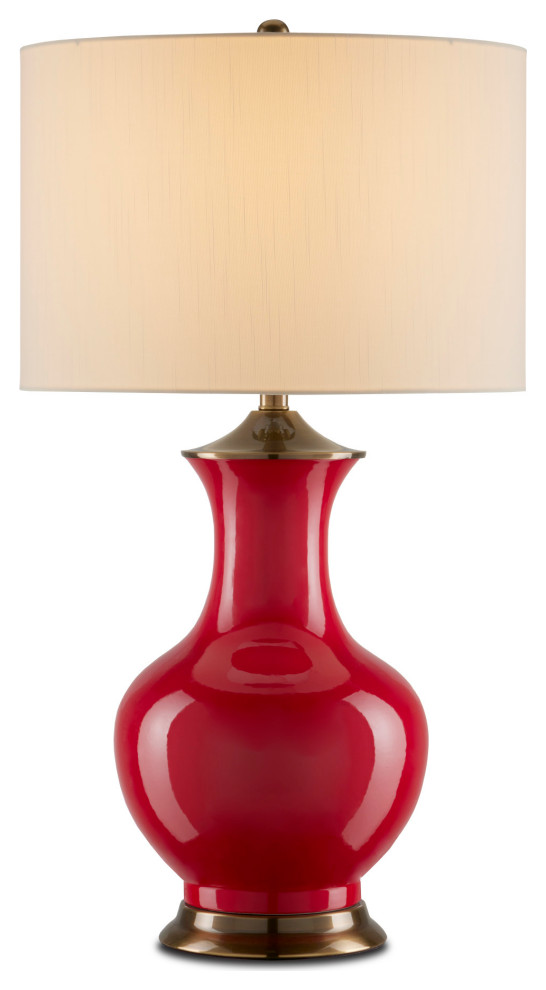 Lilou Red Table Lamp - Contemporary - Table Lamps - by Currey & Company ...