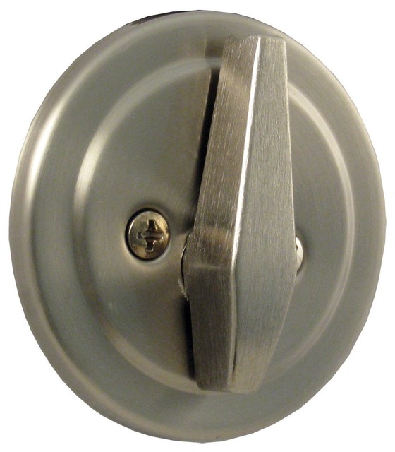 Single Side Deadbolt, Satin Nickel - Transitional - Door Locks - by ...