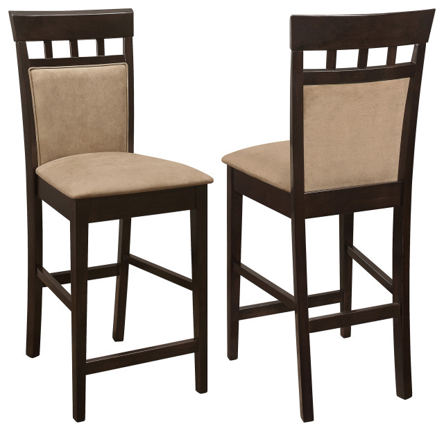Gabriel Upholstered Counter Height Stools and Beige, Set of 2 Counter ...