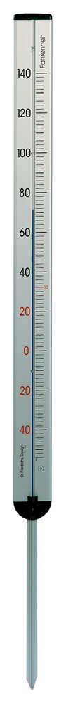 Extra Tall Garden Thermometer 46" Silver Anodized Aluminum - Modern ...