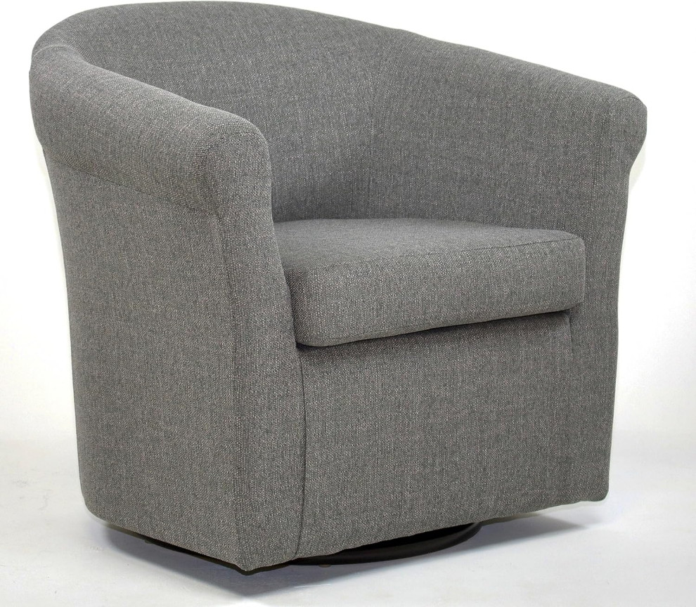 Modern Accent Chair, Swivel Design With Cushioned Polyester Seat ...