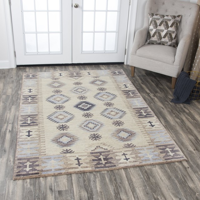 Rizzy Home Gossamer GS6185 Beige Motif Area Rug, Rectangular 3' x 5 ...
