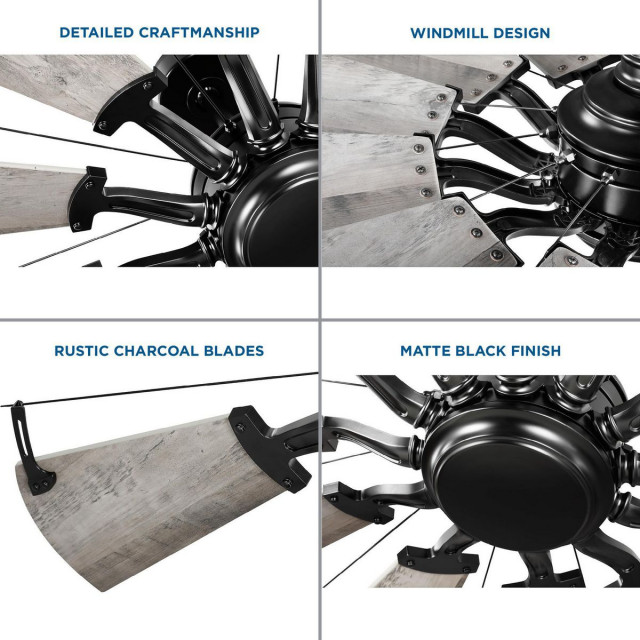 Springer 52" 12-Blade DC Motor Windmill Ceiling Fan - Farmhouse ...