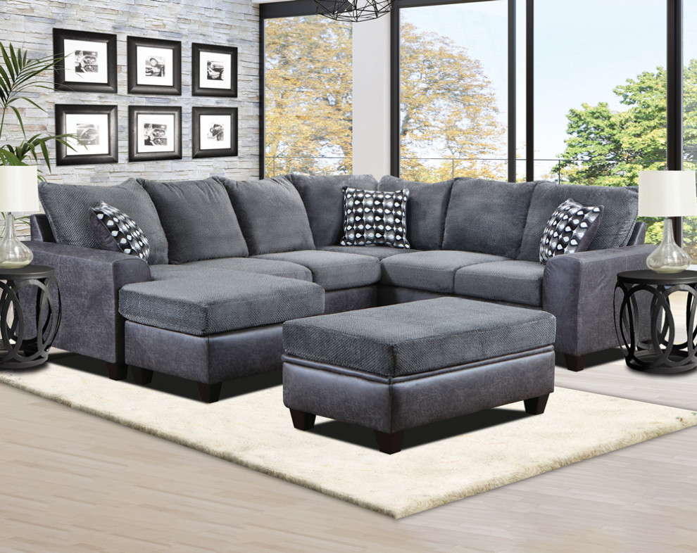 Bryce Smoke Sectional - Living Room - Columbus - by American Freight ...