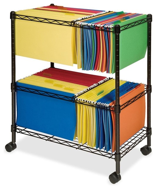 Lorell Mobile Wire File Cart - Contemporary - Office Carts And Stands ...