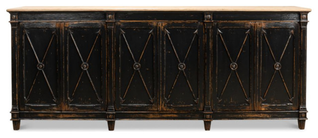 Marksman Extra Wide Sideboard Antique Ebony - Farmhouse - Buffets And ...