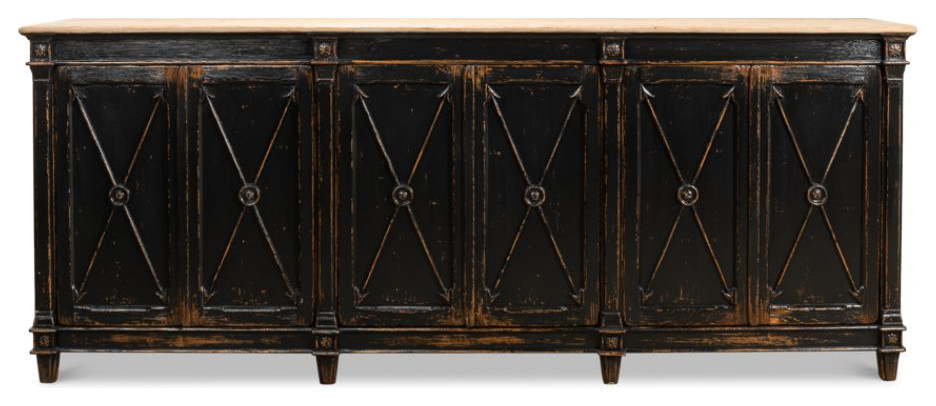 Marksman Extra Wide Sideboard Antique Ebony - Farmhouse - Buffets And ...