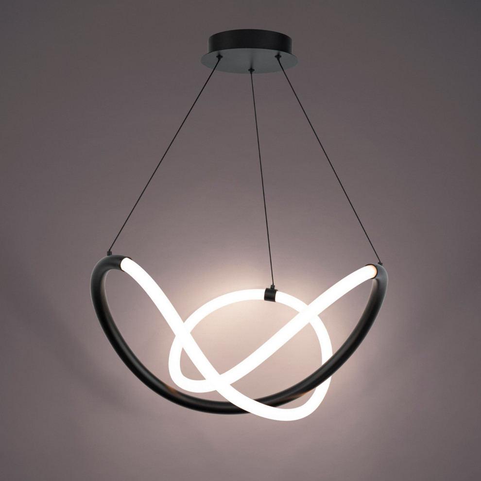 Solo LED Pendant in Black - Modern - Pendant Lighting - by LAMPS EXPO ...