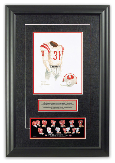 Original Art of the NFL 1963 San Francisco 49ers Uniform - Traditional ...