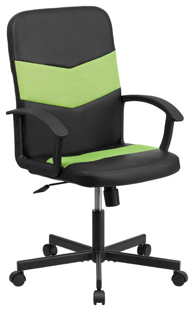 MFO Mid-Back Vinyl Task Chair with Mesh Inserts - Contemporary - Office ...